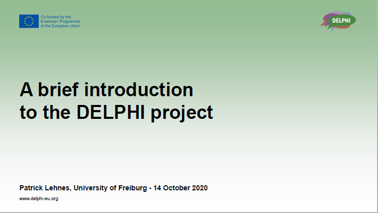 Final Conference Documentation Delphi Eu Project